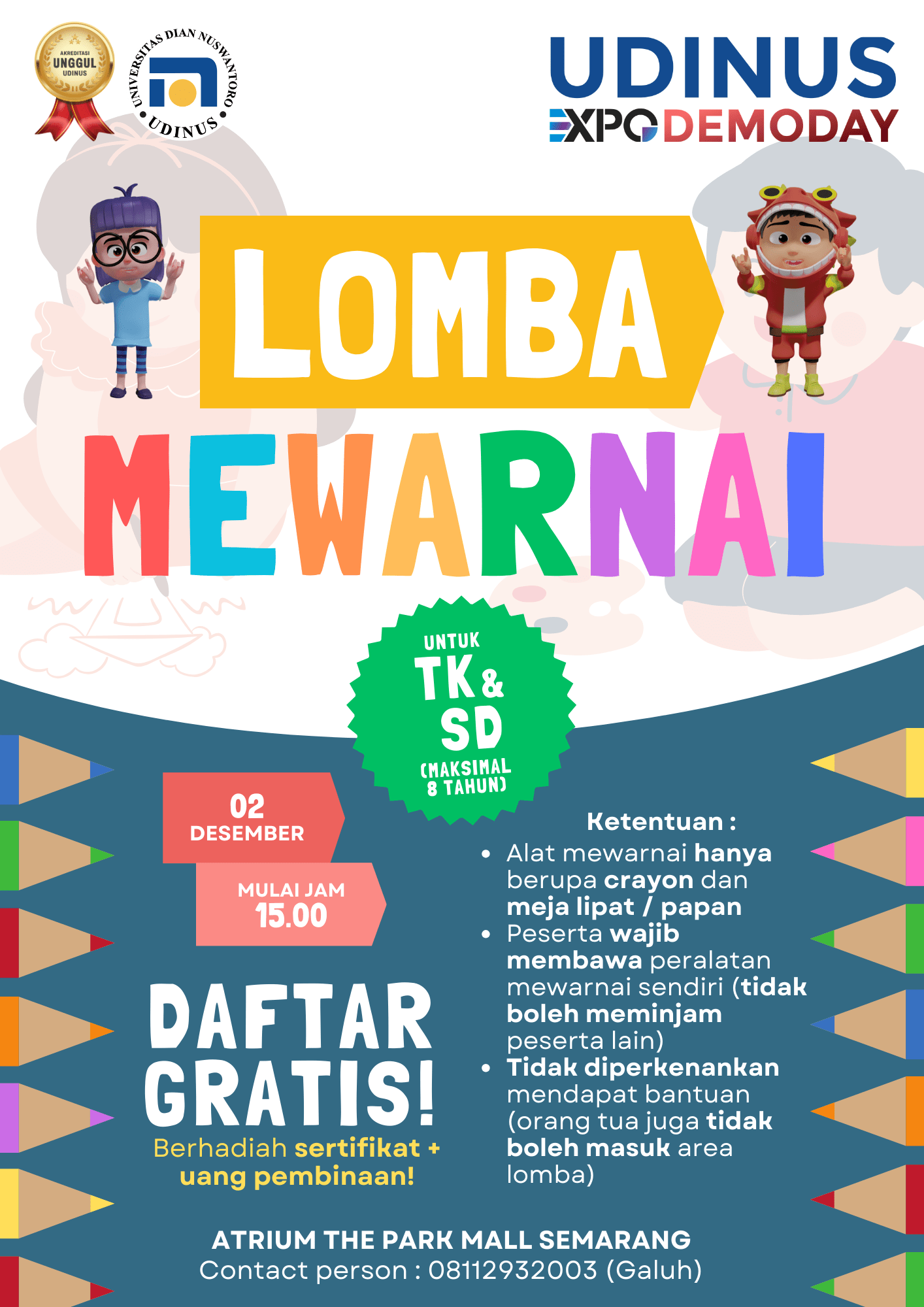 Udinus Expo Demoday Lomba Mewarnai - Udinus - Universitas Dian Nuswantoro