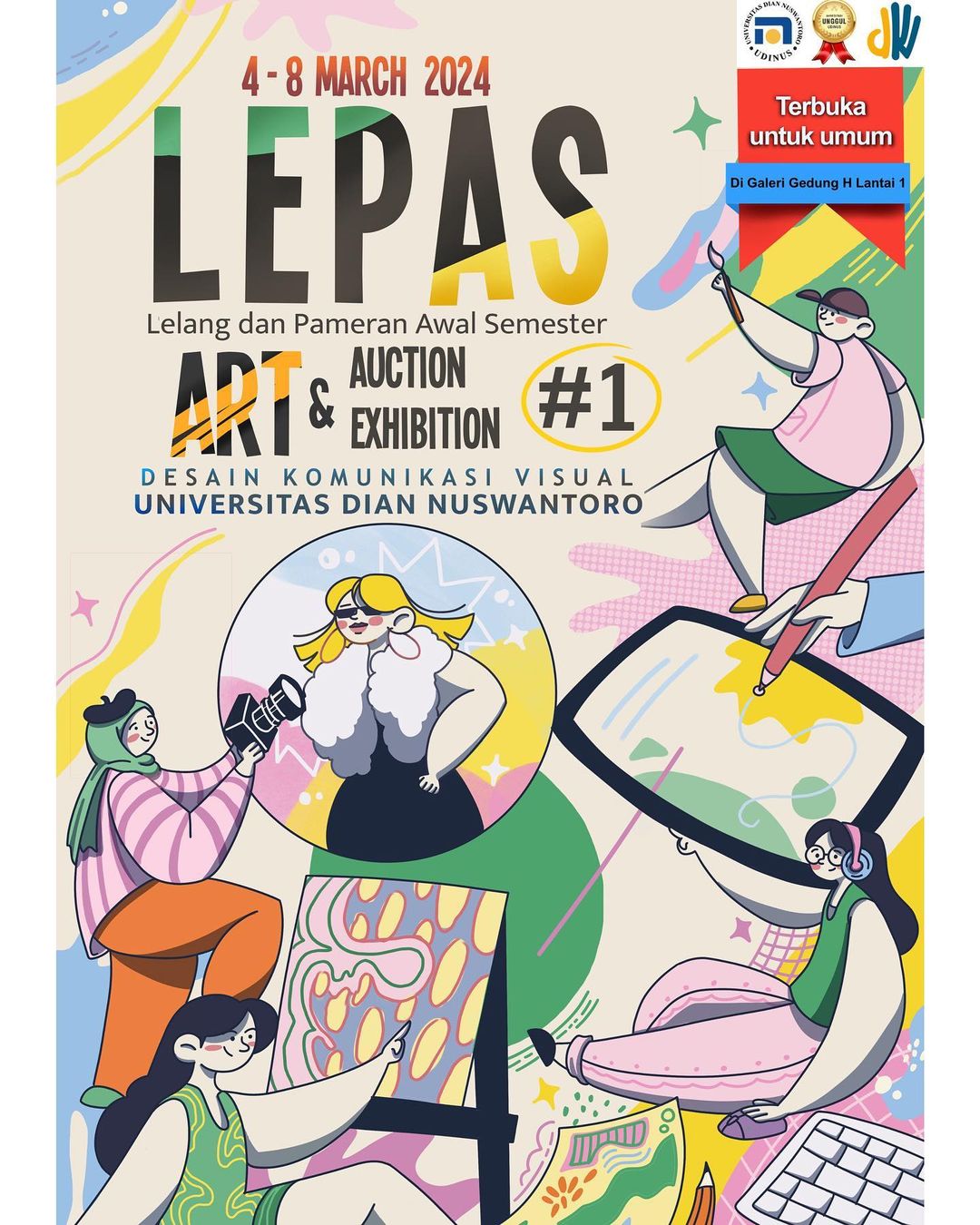 Poster Pameran DKV 'Lepas' - Udinus - Universitas Dian Nuswantoro