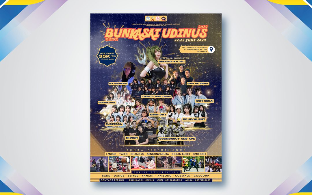 Cover Poster Bunkasai 2024 - Udinus - Universitas Dian Nuswantoro