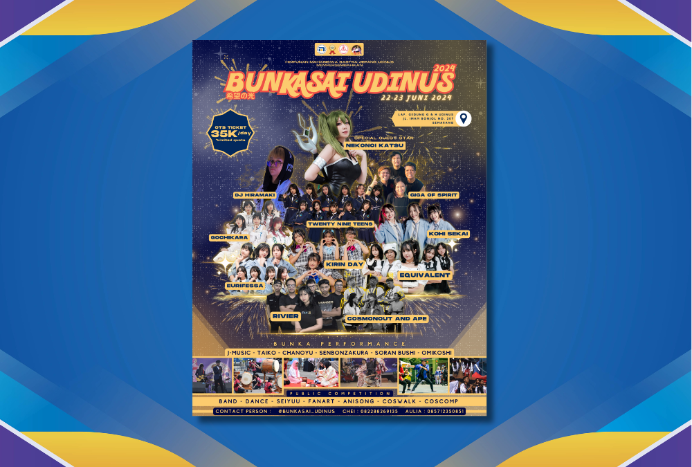 background biru_Cover Bunkasai 2024 - Udinus - Universitas Dian Nuswantoro